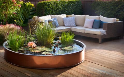 Terrasvijvers: Klein, stijlvol en perfect voor elk terras - Vijverdesign